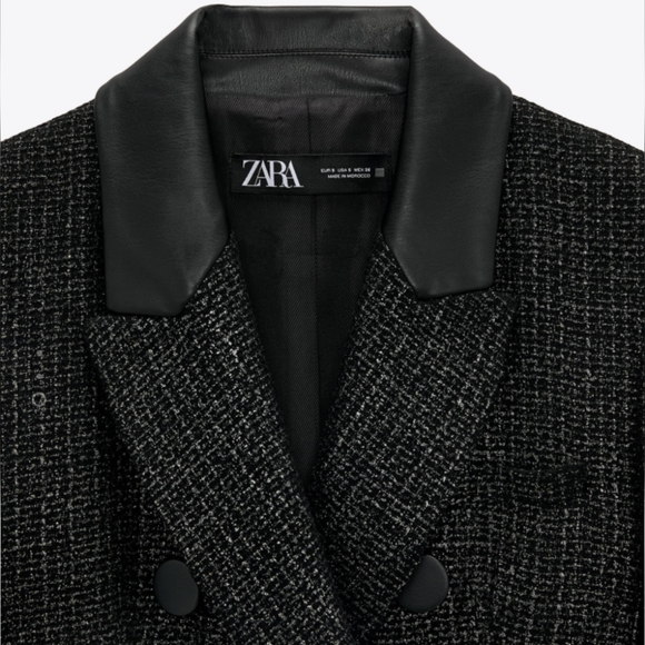 Zara | Jackets & Coats | Zara Combination Textured Blazer Bloggers ...
